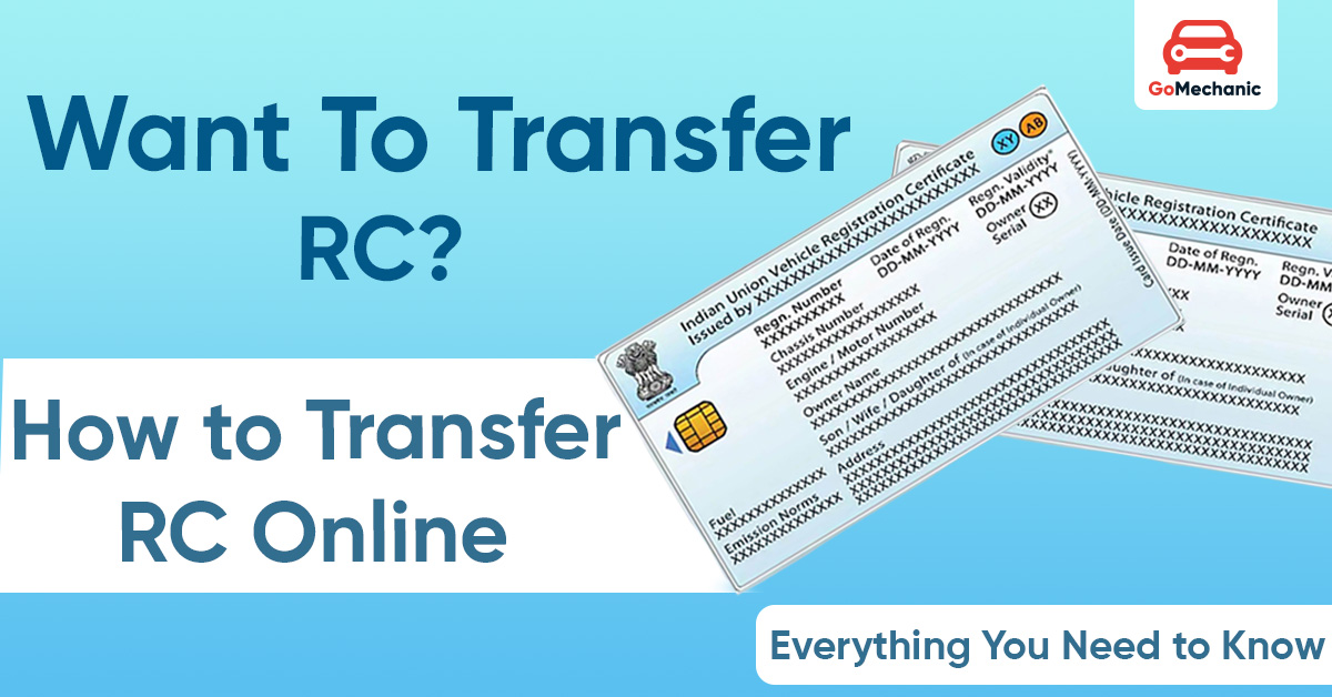 Want To Transfer RC? How to Transfer RC Online | Everything You Need to ...