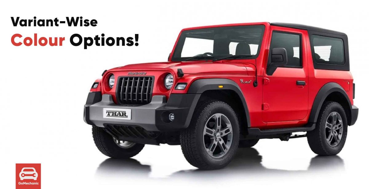 2020 Mahindra Thar: Variant-wise Colour Options Revealed