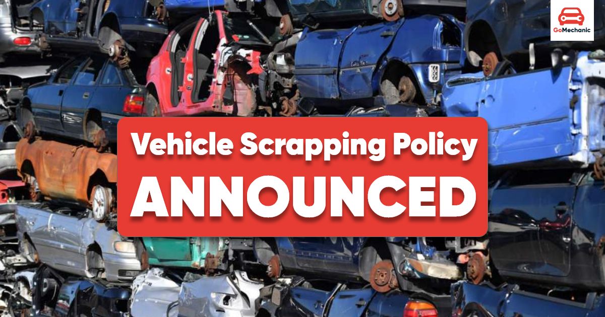 Vehicle Scrapping Policy Launched, Govt. Offers 5% Rebate On New Car ...