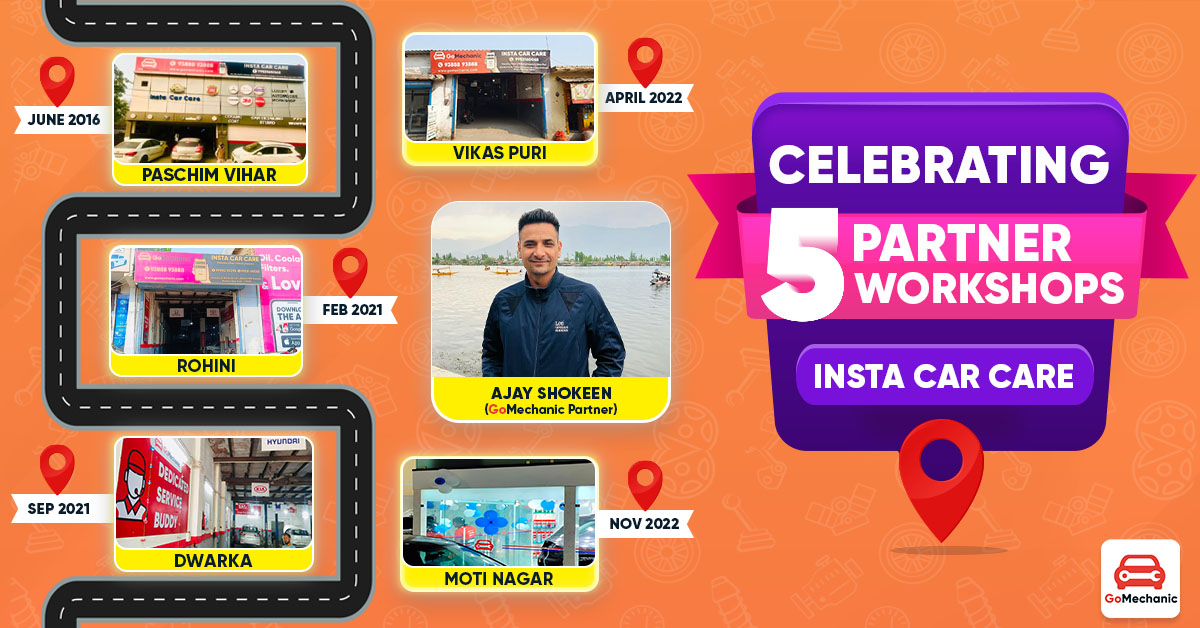 GoMechanic Insta Car Care | Celebrating The 5 Workshop Milestone!