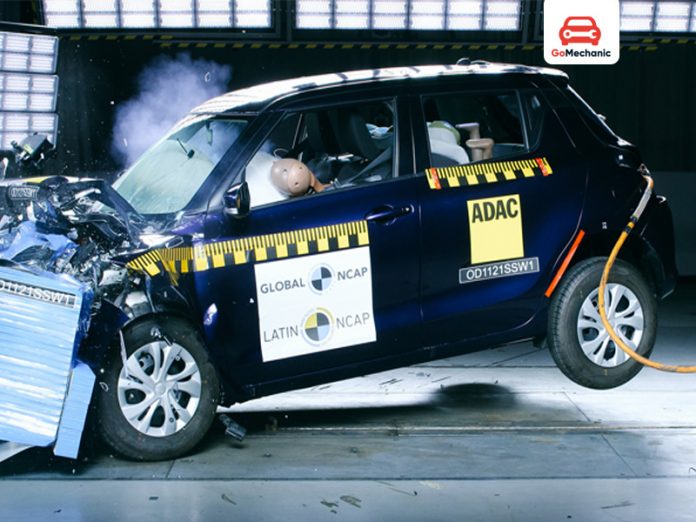 Analysis of Maruti Swift Safety Rating by Global NCAP 2025.