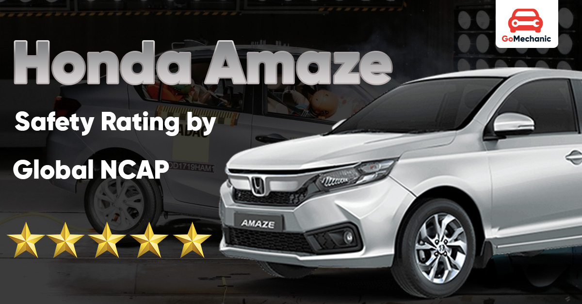 Honda Amaze Safety Rating by Global NCAP with its features