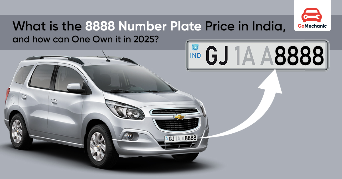 8888 Number Plate Price in India 2025 - GoMechanic