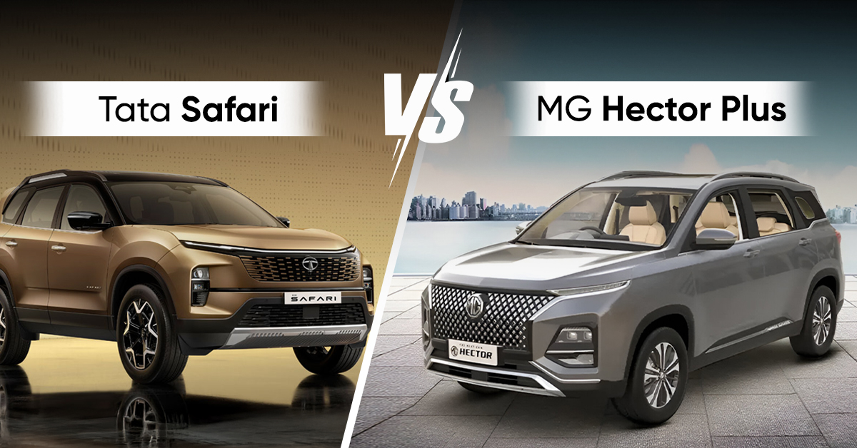 Tata Safari vs MG Hector Plus SUV Comparison 2026
